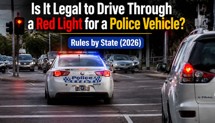 Is it legal to drive through the red light to make way for the police ...